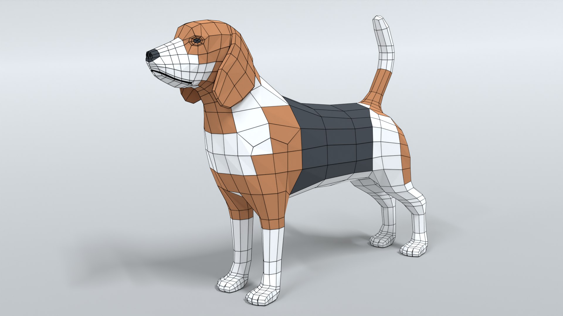 3D Low Poly Cartoon Beagle Dog Model - TurboSquid 1802214