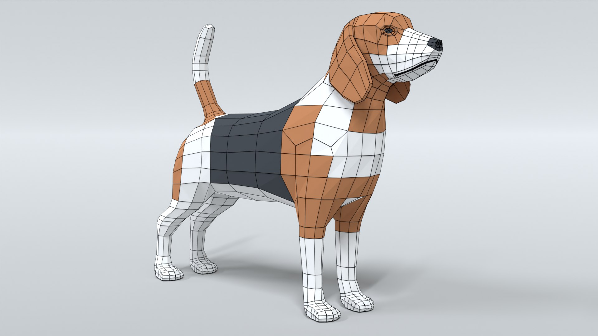 3D Low Poly Cartoon Beagle Dog Model - TurboSquid 1802214