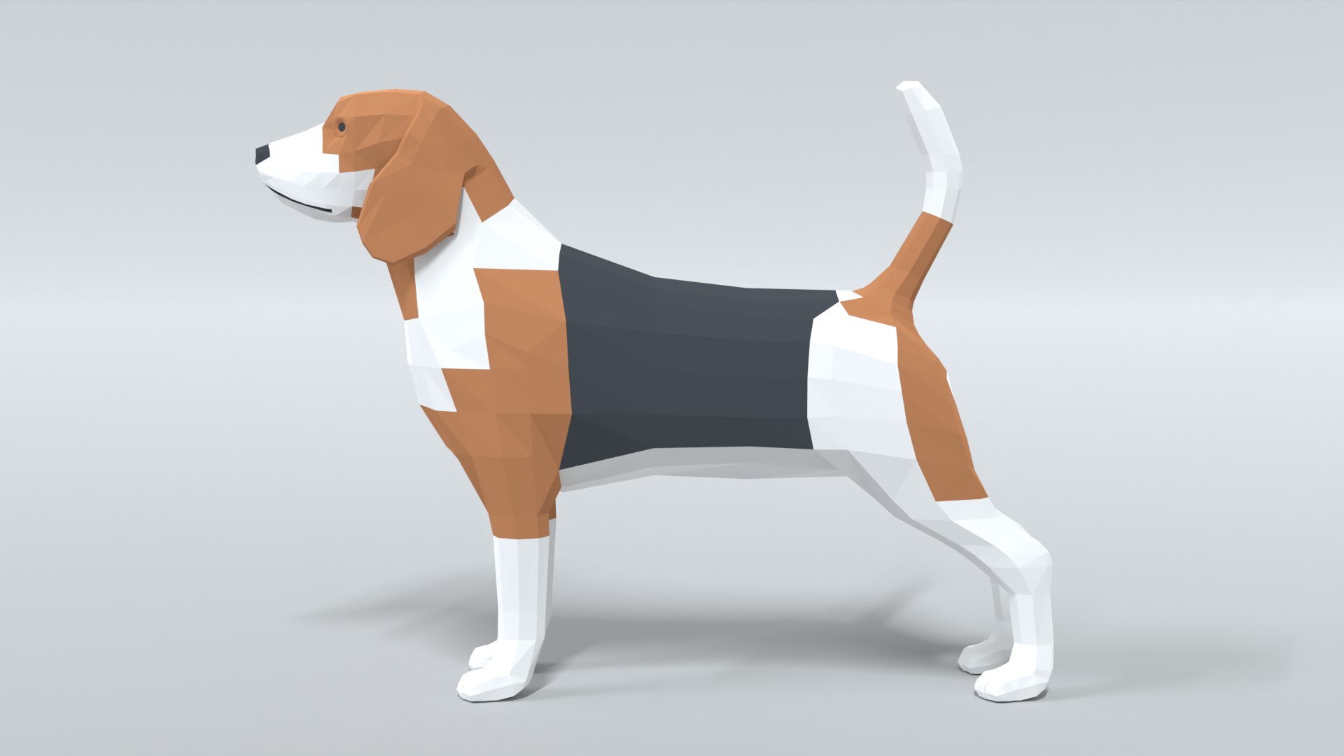 3D Low Poly Cartoon Beagle Dog Model - TurboSquid 1802214