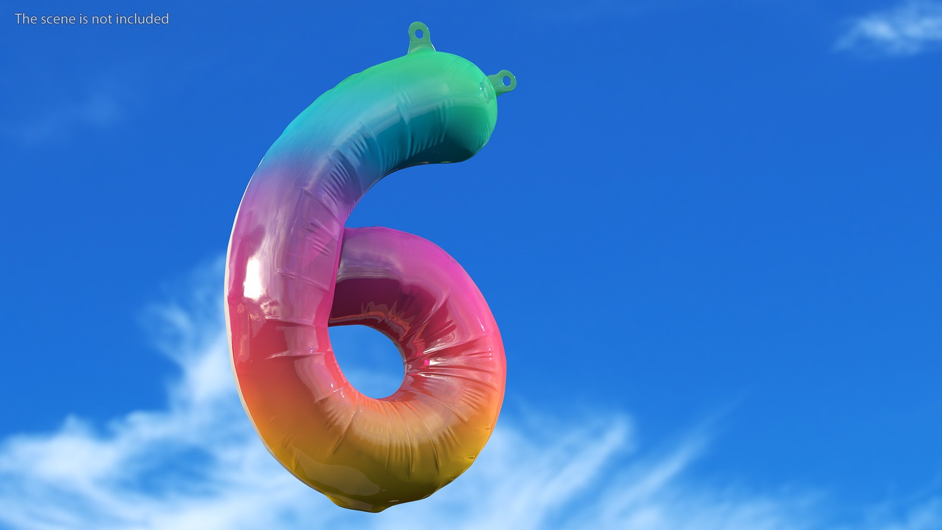 Balloon Numbers 6 Rainbow 3D Model - TurboSquid 1818475
