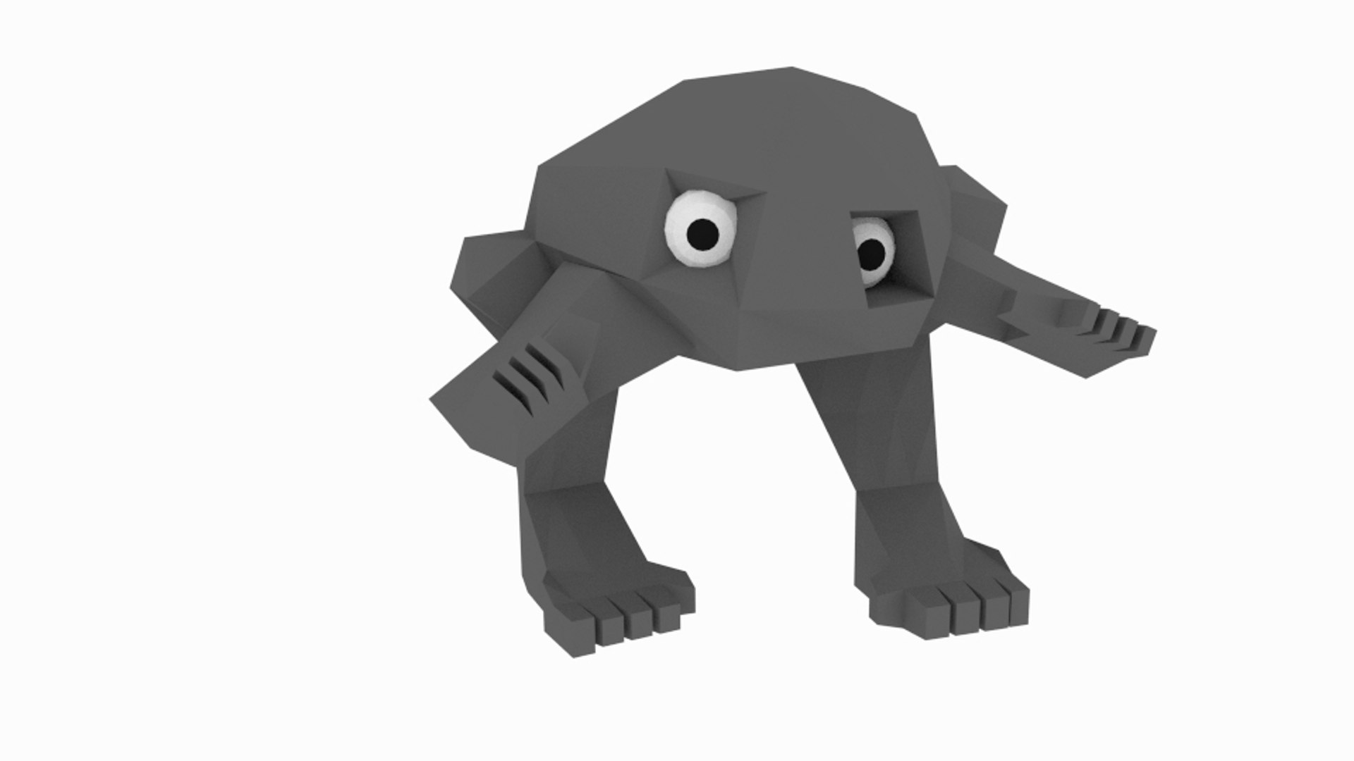 3d rock character model