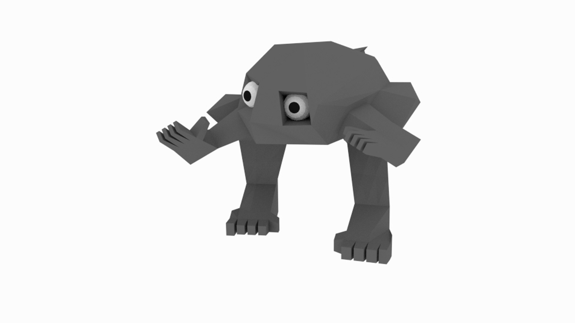 3d rock character model