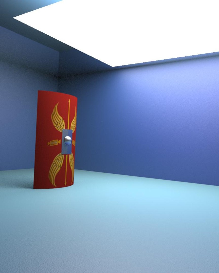 roman scutum shield 3d model