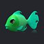 cartoon fish 3d obj