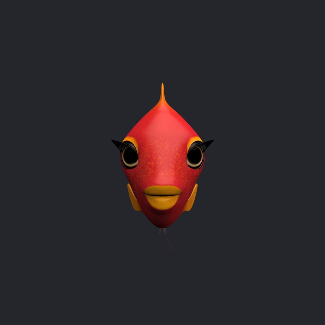 cartoon fish 3d obj