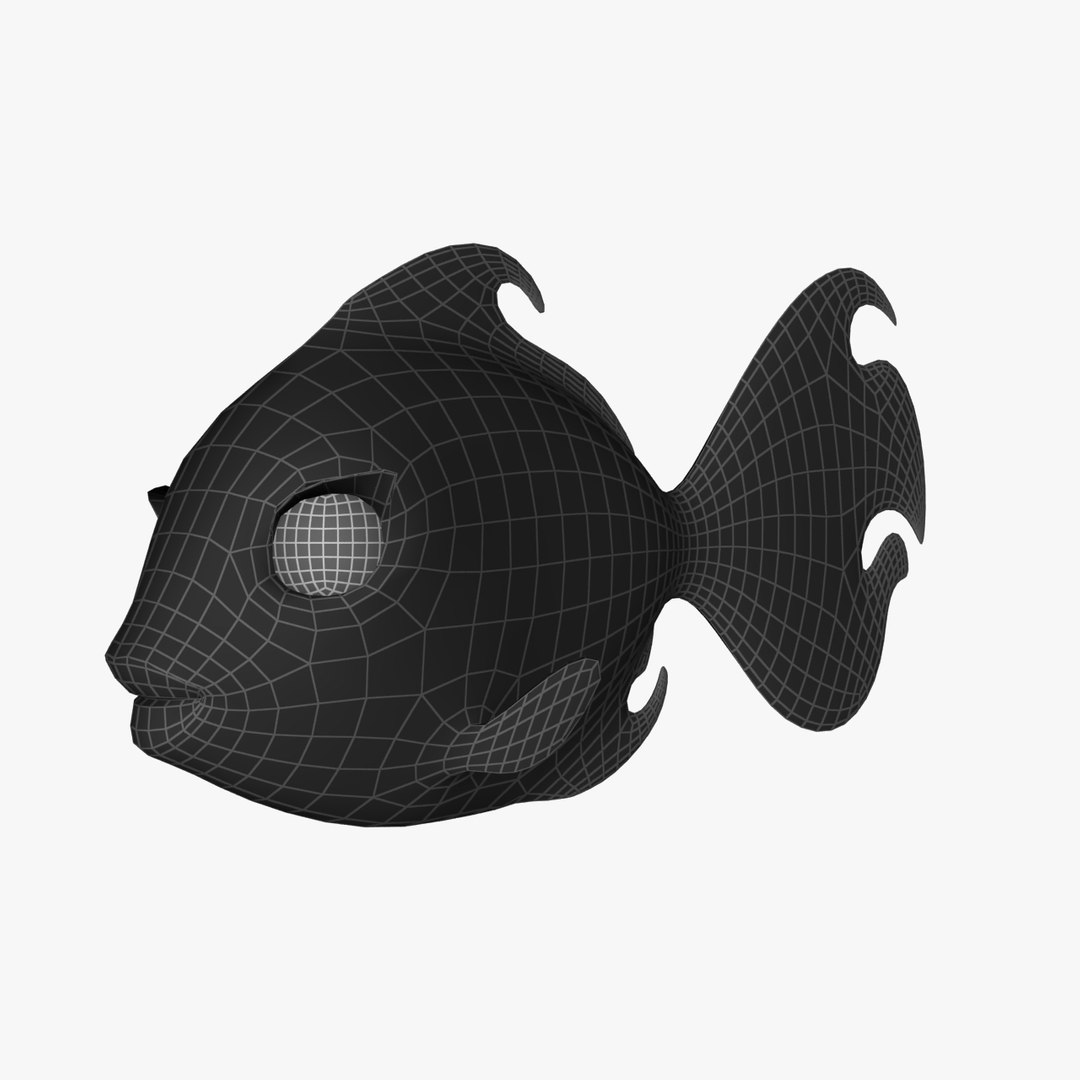 cartoon fish 3d obj