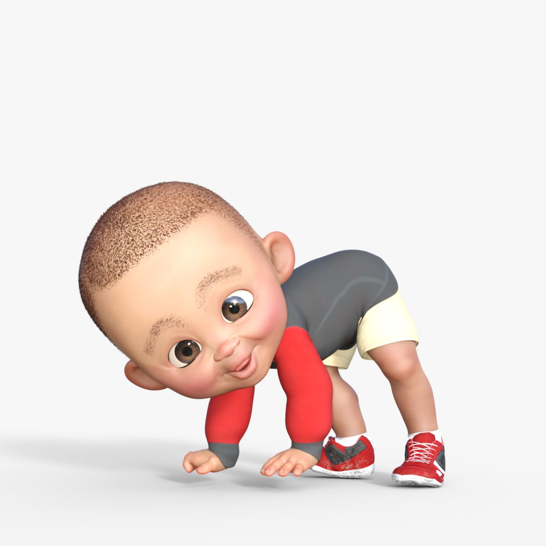3D Cartoon Baby Rigged - TurboSquid 1975456