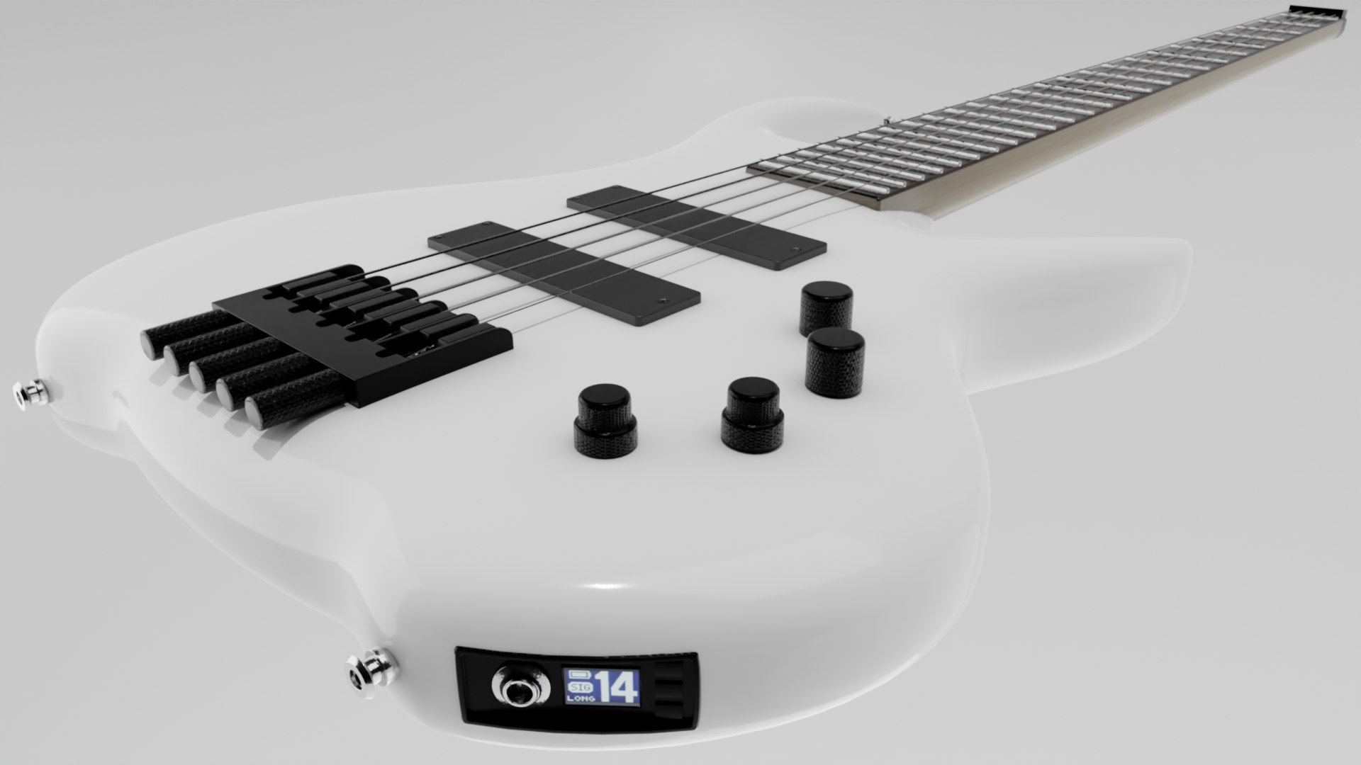 Bass Guitar Headless Wireless Bluetooth 3d Turbosquid 1982972