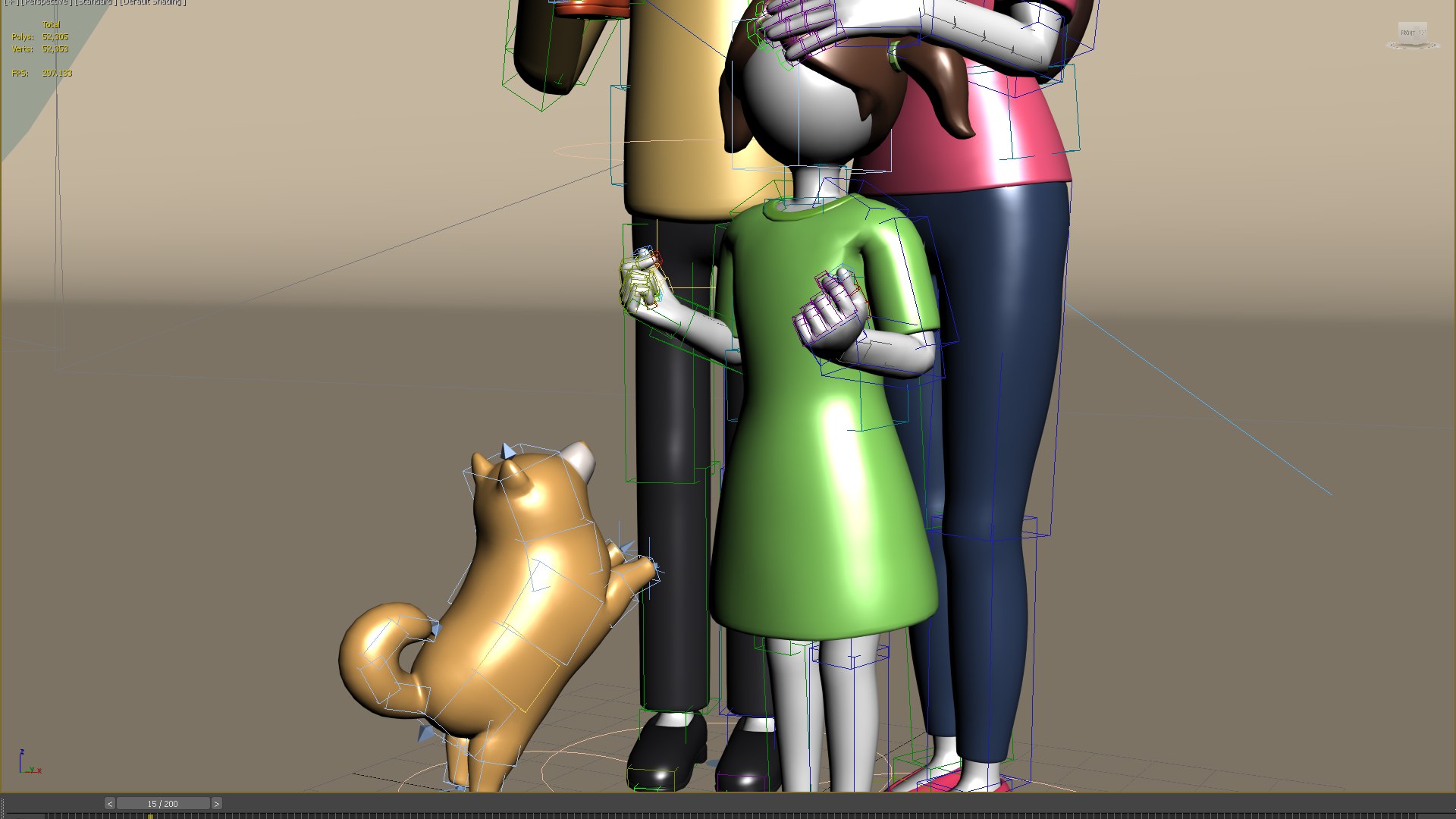 3D Cartoon Family Character B Model - TurboSquid 2491945