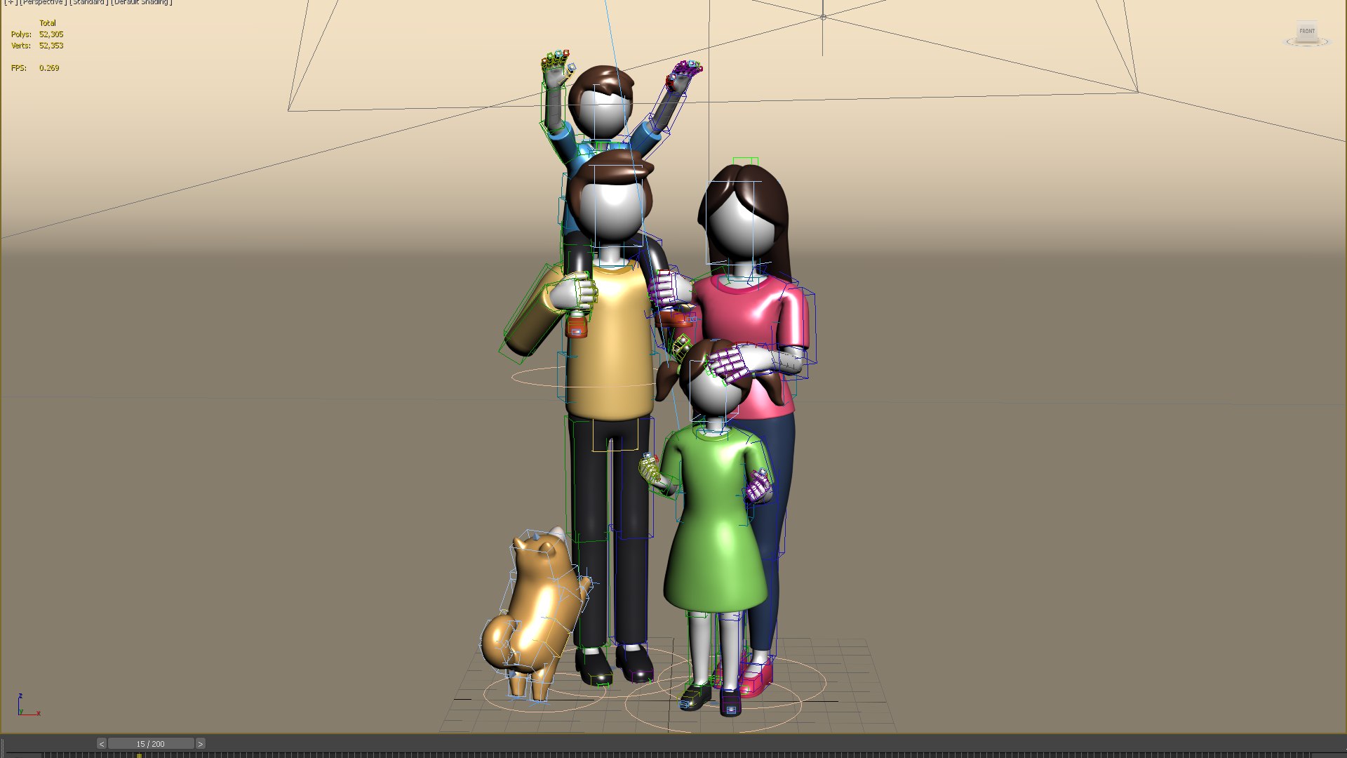 3D Cartoon Family Character B Model - TurboSquid 2491945