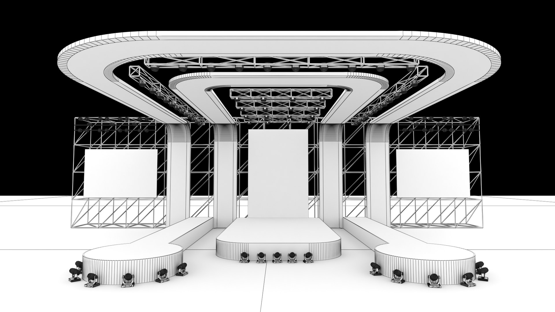 3D Virtual Concert Stage 04 Model - TurboSquid 2192869