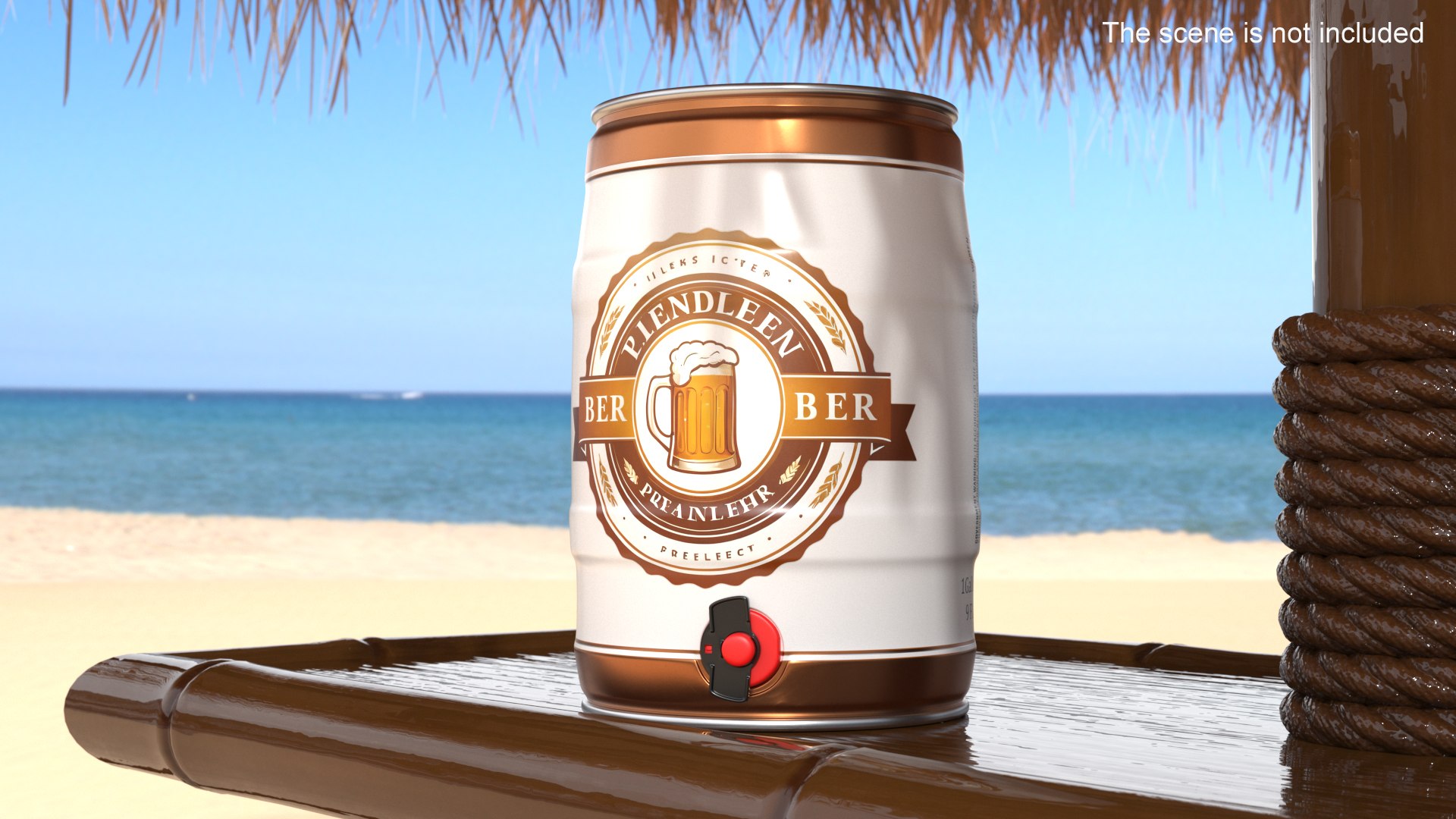 3D Model Generic Beer Keg With Tap - TurboSquid 2302303