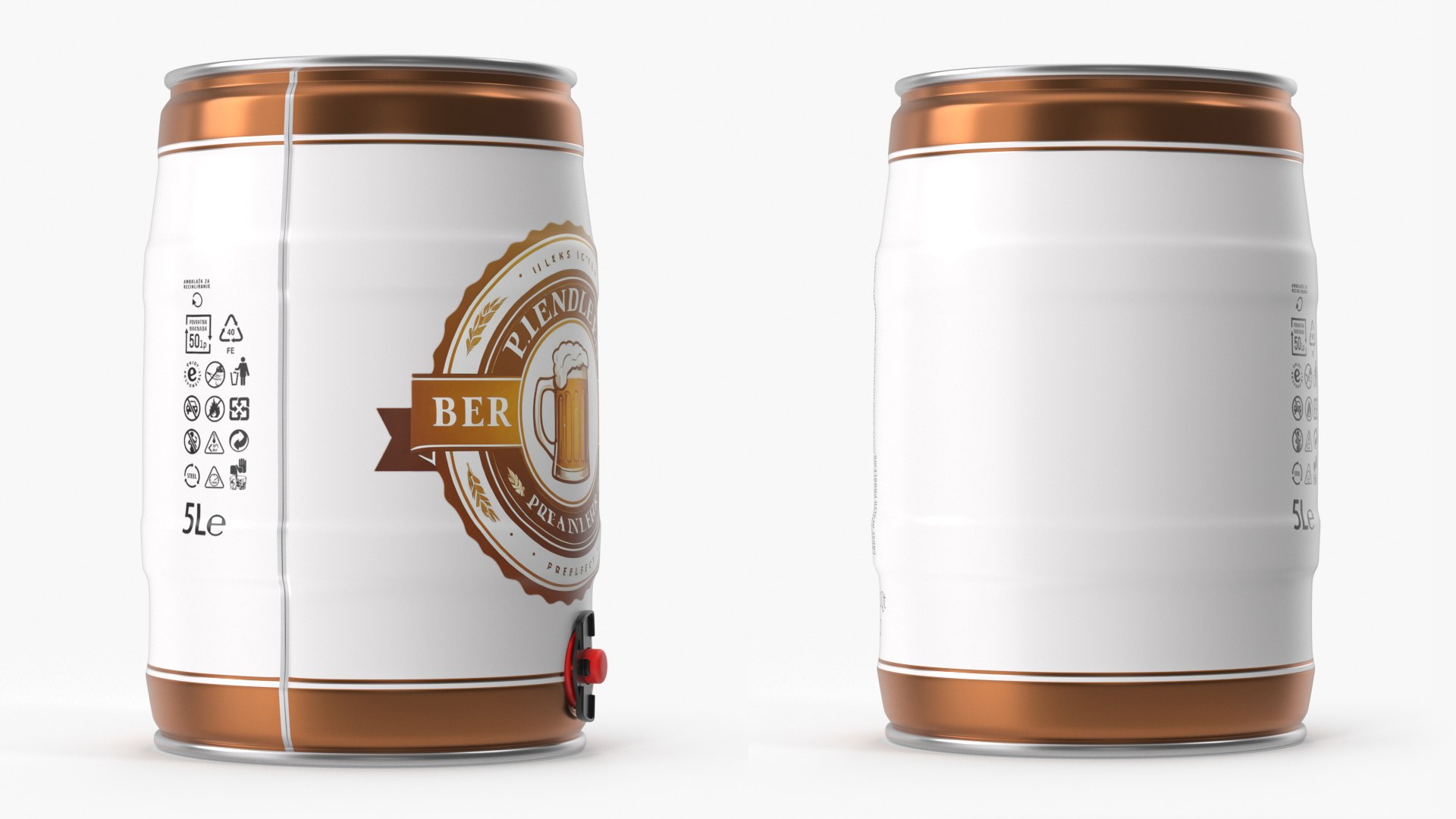 3D Model Generic Beer Keg With Tap - TurboSquid 2302303