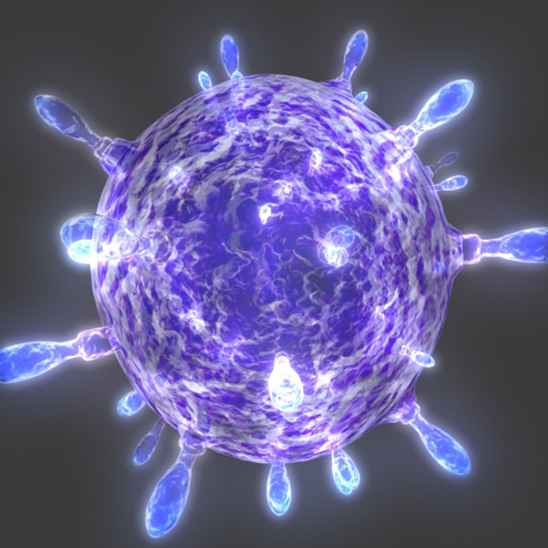 3d Influenza Flu Virus Model