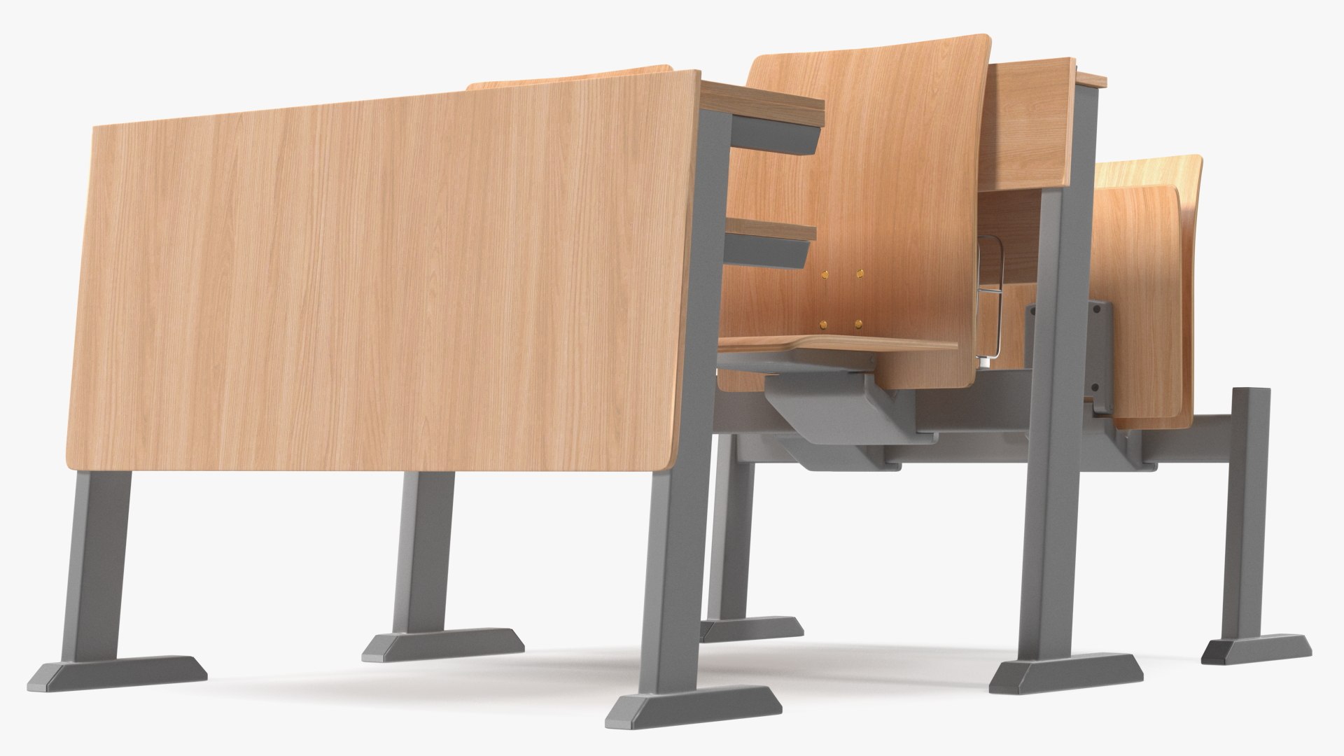 University Seating System Set Four Seats 3D - TurboSquid 1918903