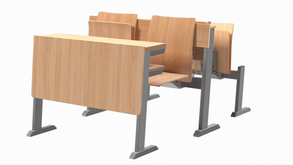 University Seating System Set Four Seats 3D - TurboSquid 1918903