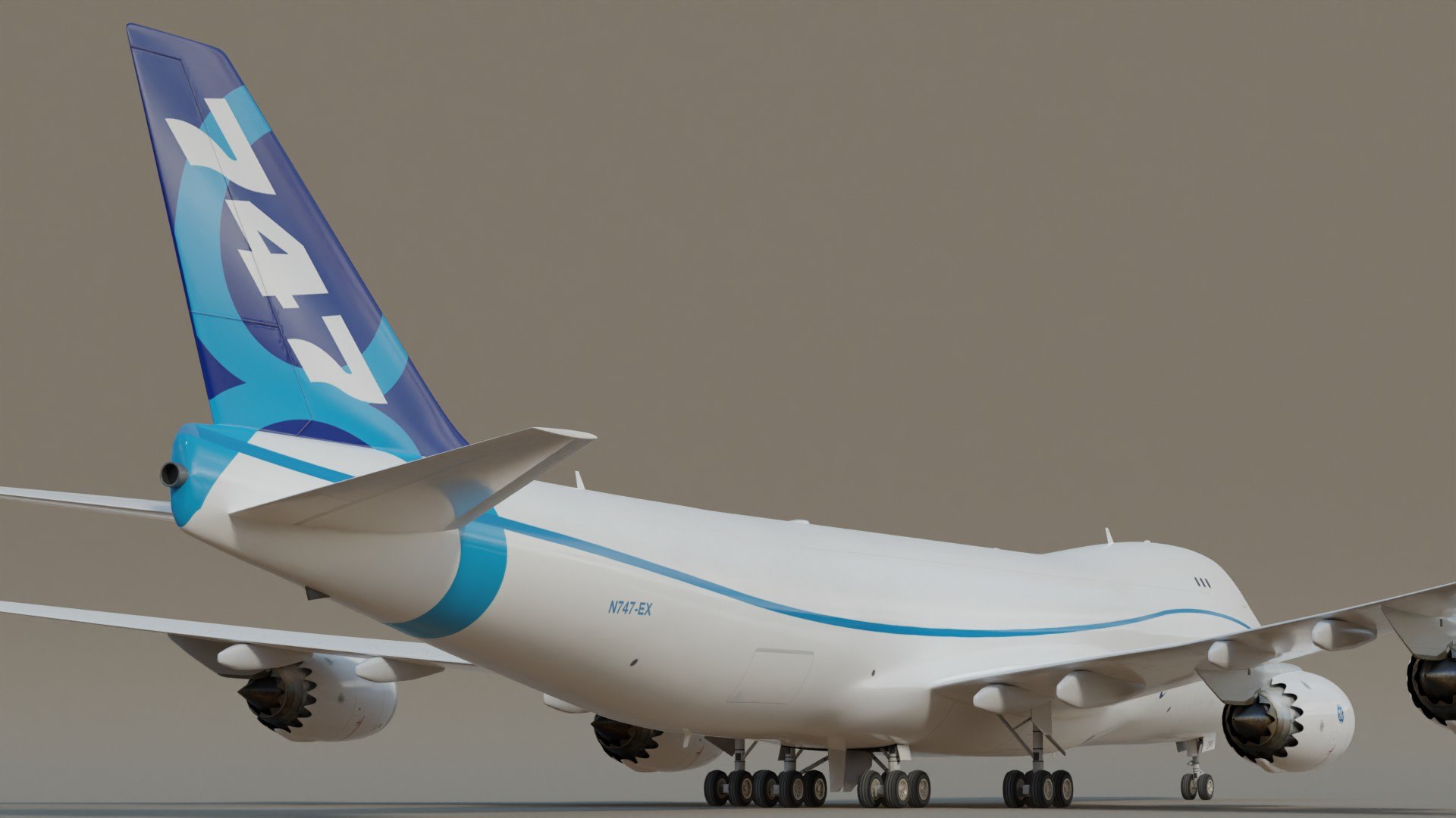 3D Model Freighter Boeing 747 8F SC - TurboSquid 2271228