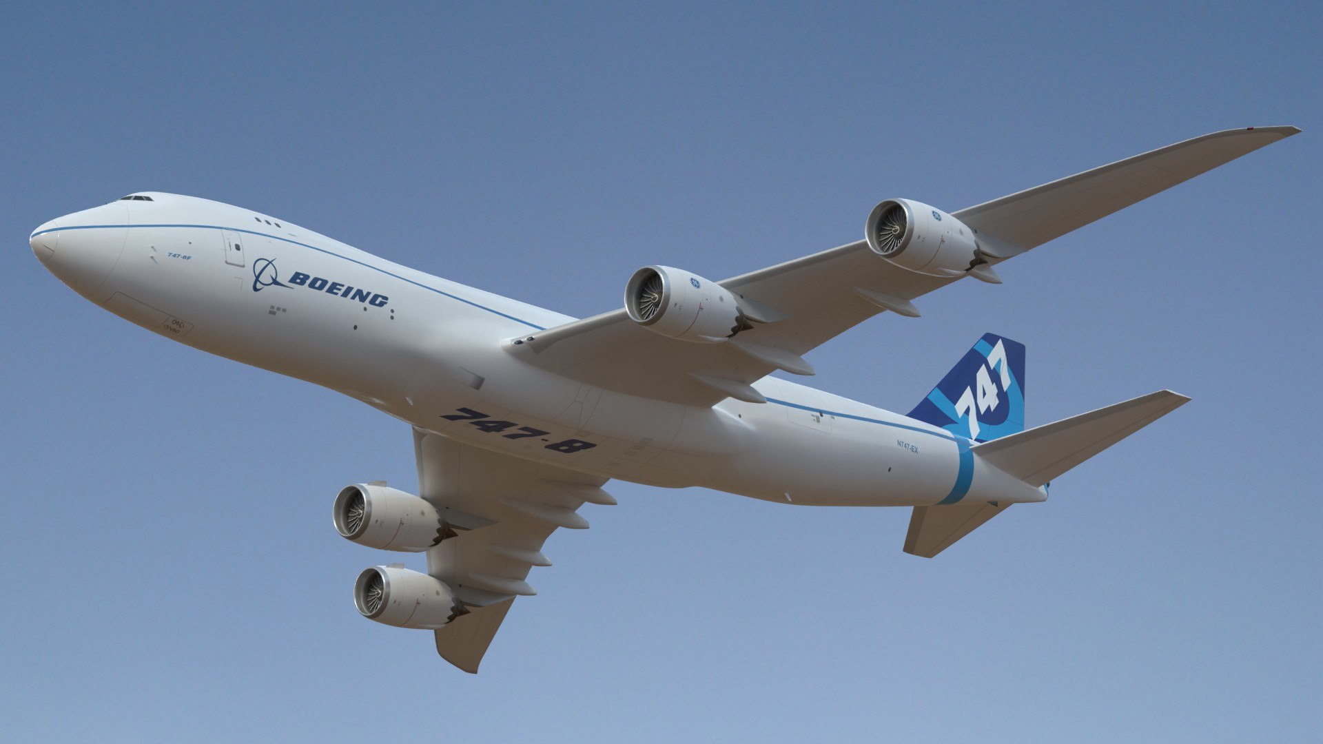 3D Model Freighter Boeing 747 8F SC - TurboSquid 2271228