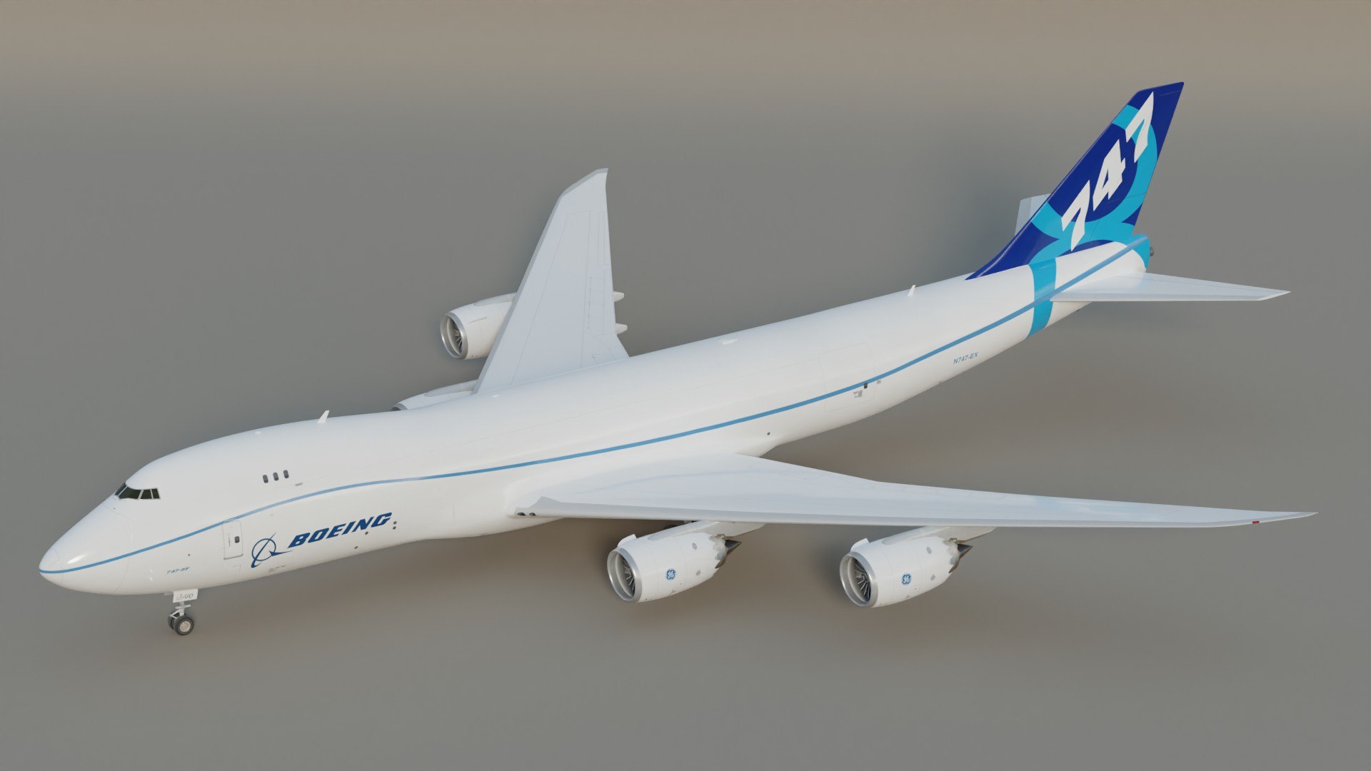3D Model Freighter Boeing 747 8F SC - TurboSquid 2271228