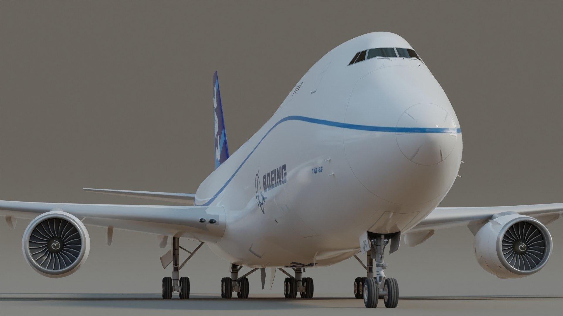 3D Model Freighter Boeing 747 8F SC - TurboSquid 2271228