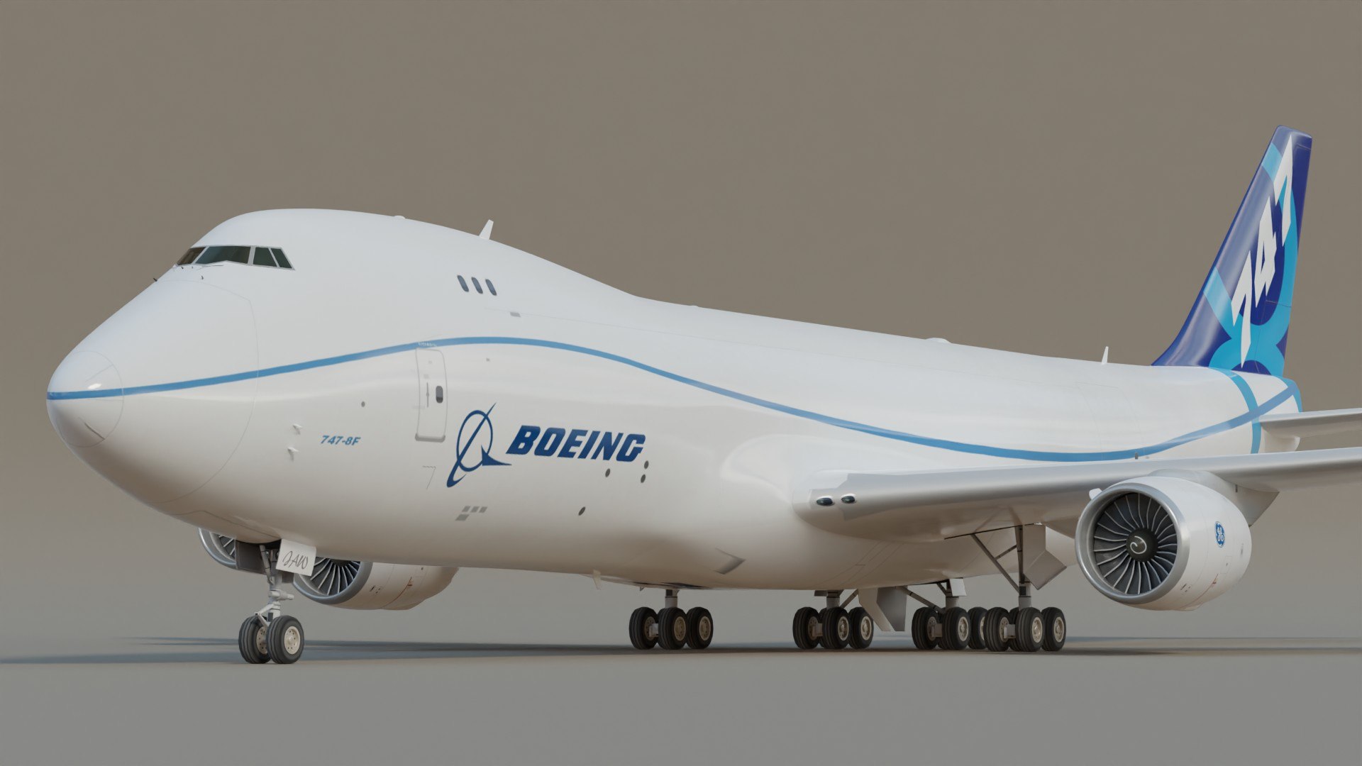 3D Model Freighter Boeing 747 8F SC - TurboSquid 2271228