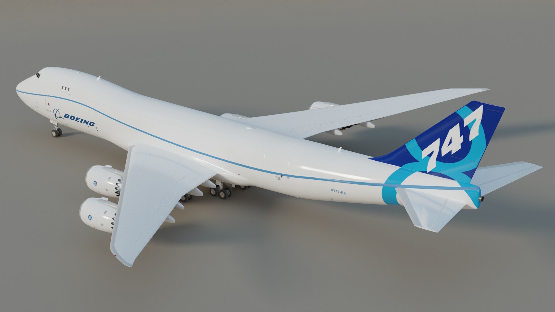 3D Model Freighter Boeing 747 8F SC - TurboSquid 2271228