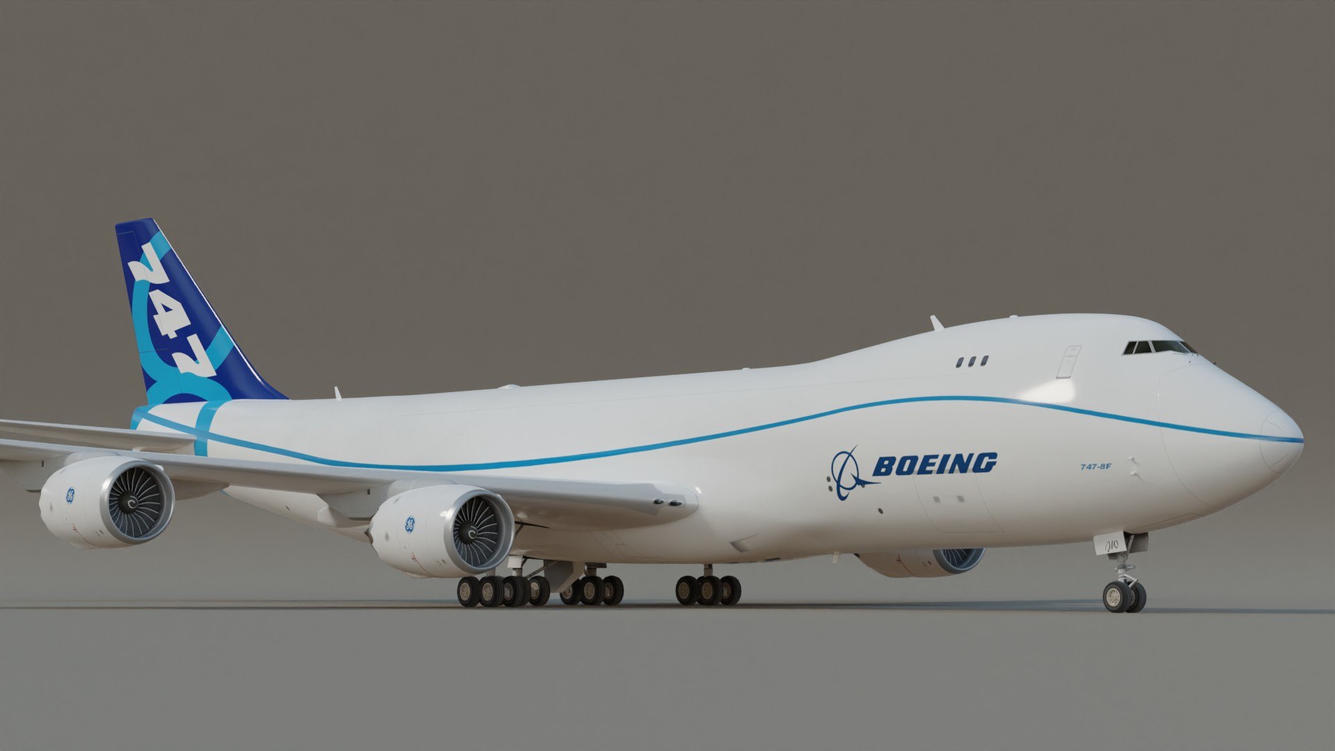 3D Model Freighter Boeing 747 8F SC - TurboSquid 2271228