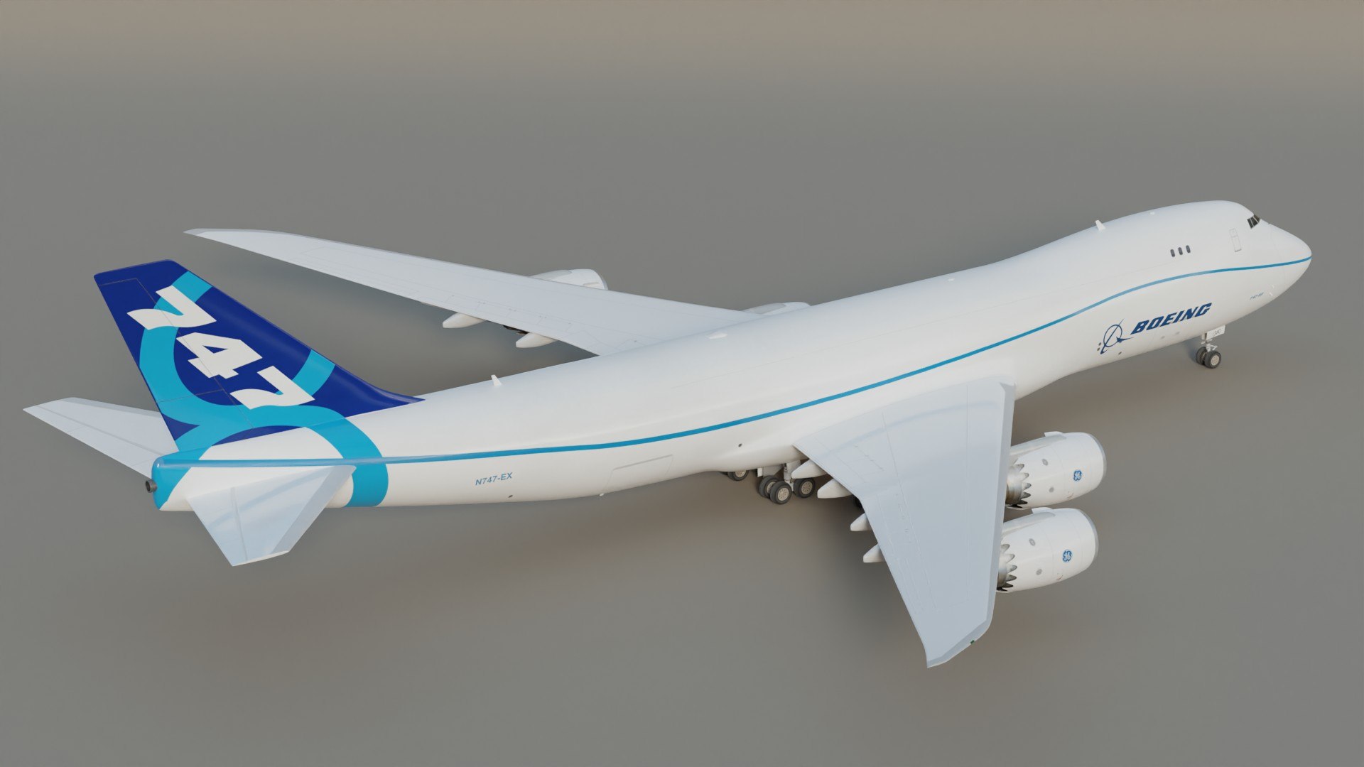 3D Model Freighter Boeing 747 8F SC - TurboSquid 2271228