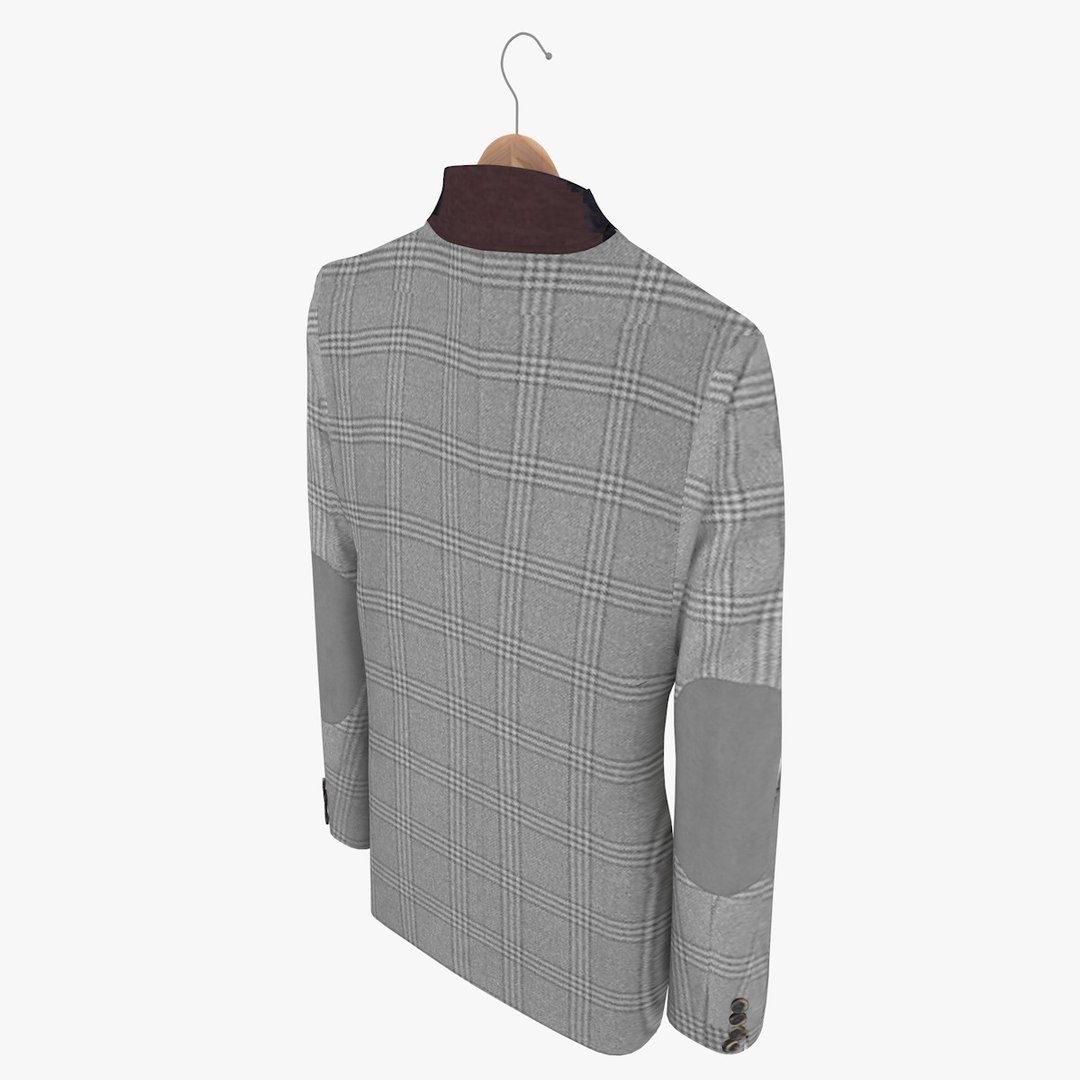 3d Grey Male Blazer Jacket Model