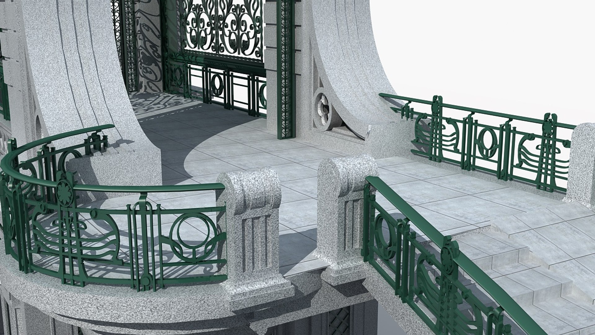 3D European Style Bridge model - TurboSquid 2085186