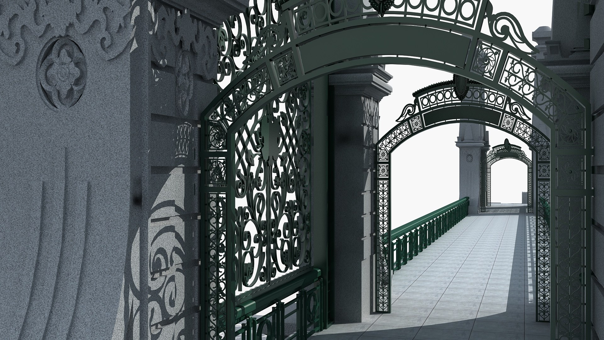 3D European Style Bridge model - TurboSquid 2085186