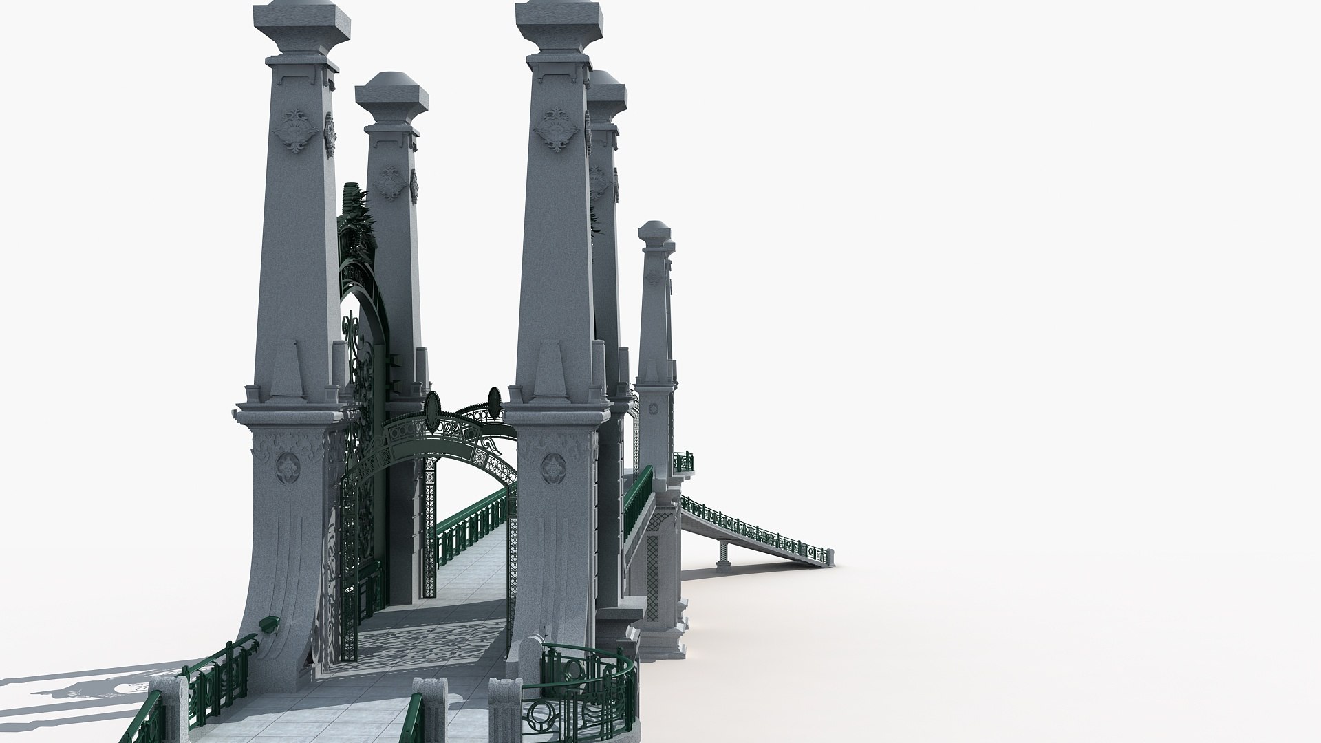 3D European Style Bridge model - TurboSquid 2085186