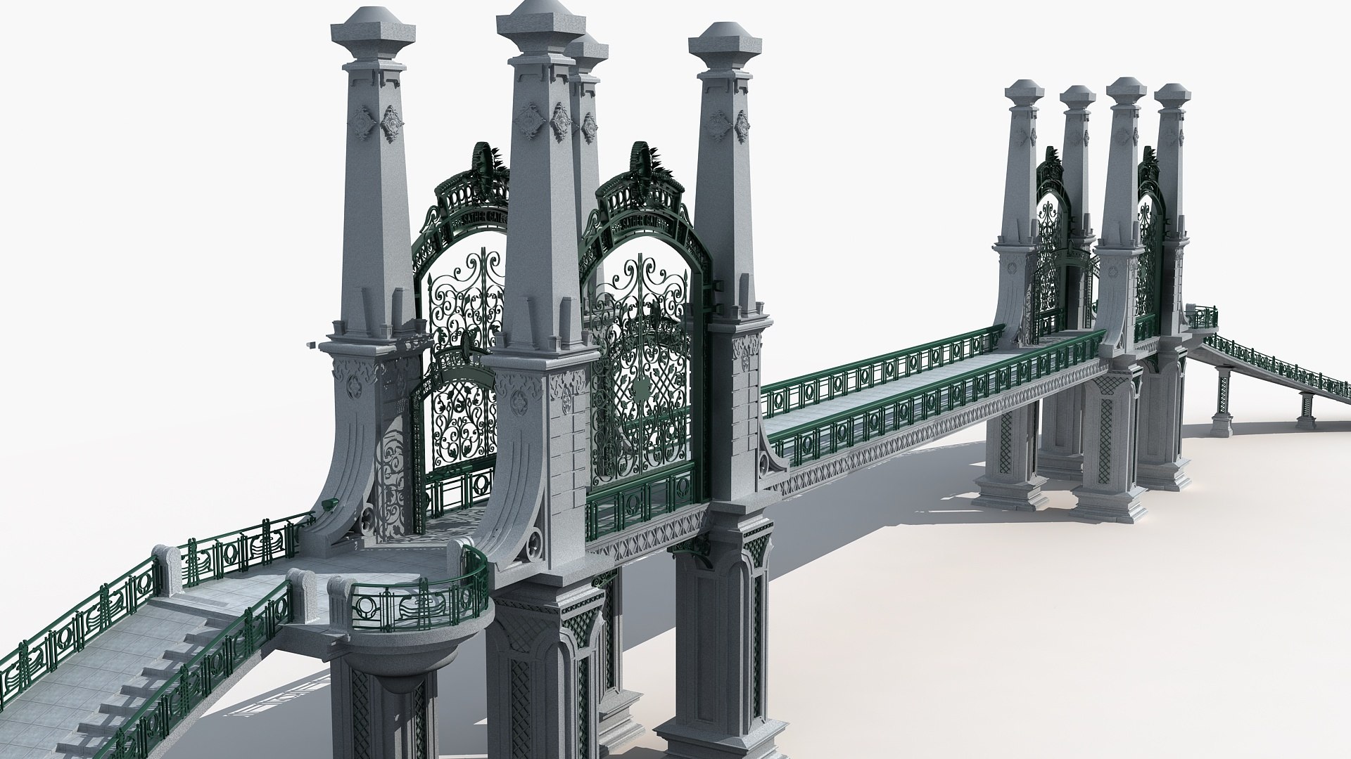 3D European Style Bridge model - TurboSquid 2085186