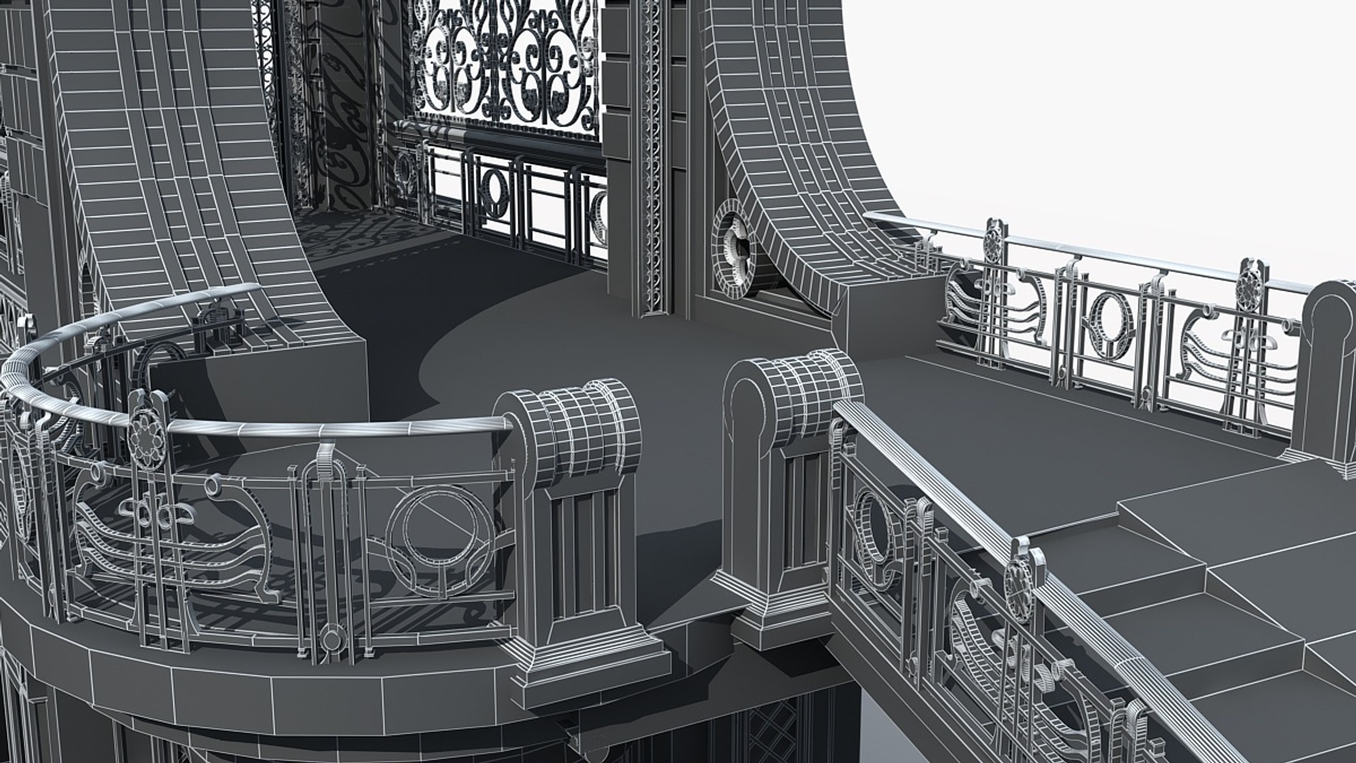3D European Style Bridge model - TurboSquid 2085186