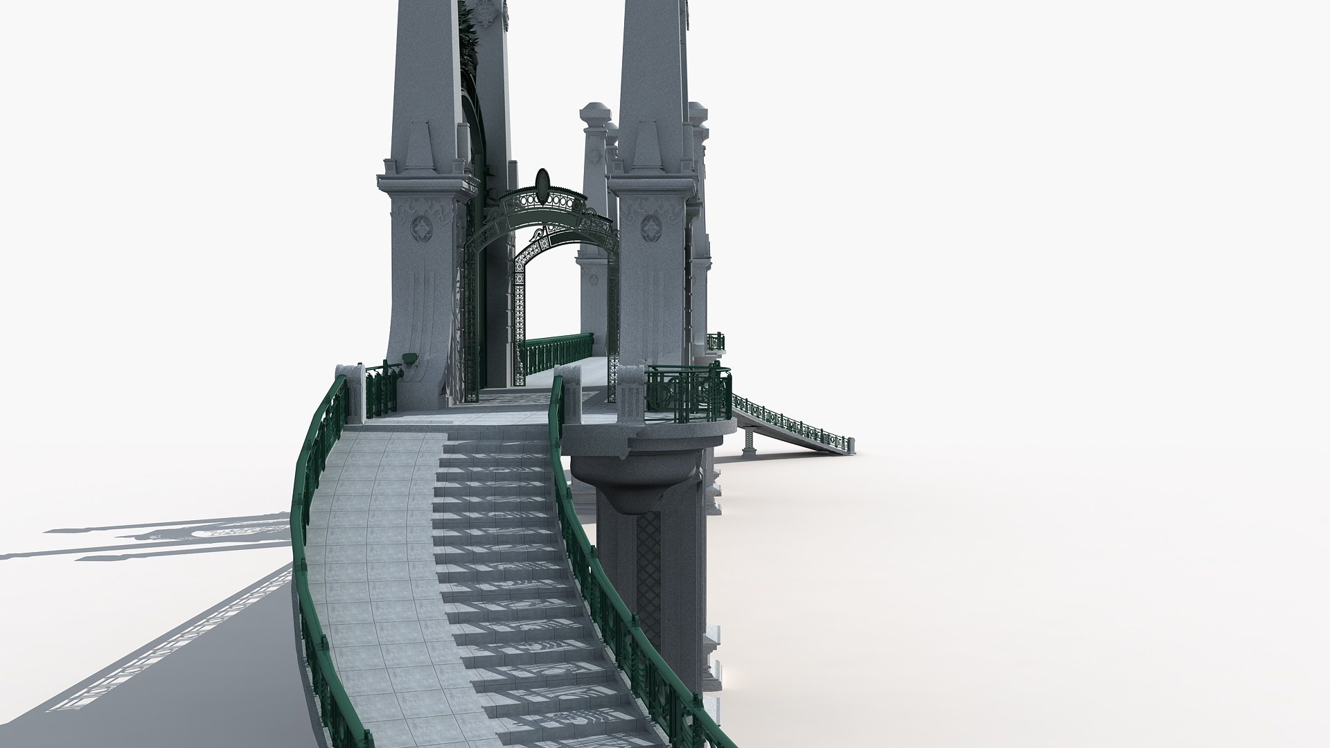 3D European Style Bridge model - TurboSquid 2085186