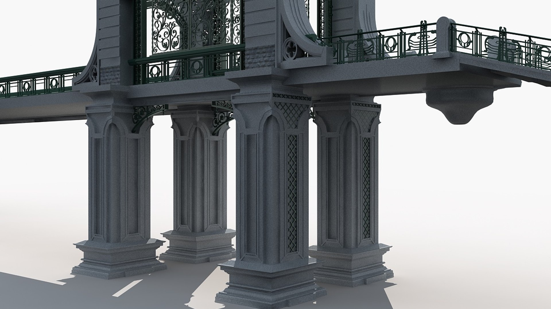 3D European Style Bridge model - TurboSquid 2085186