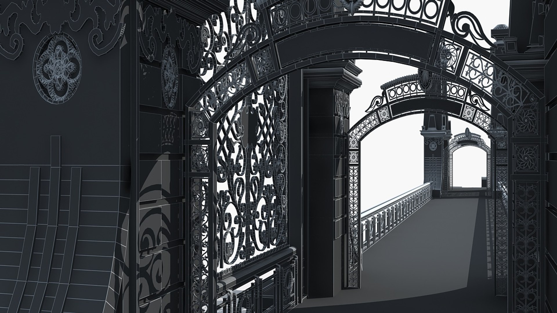 3D European Style Bridge model - TurboSquid 2085186