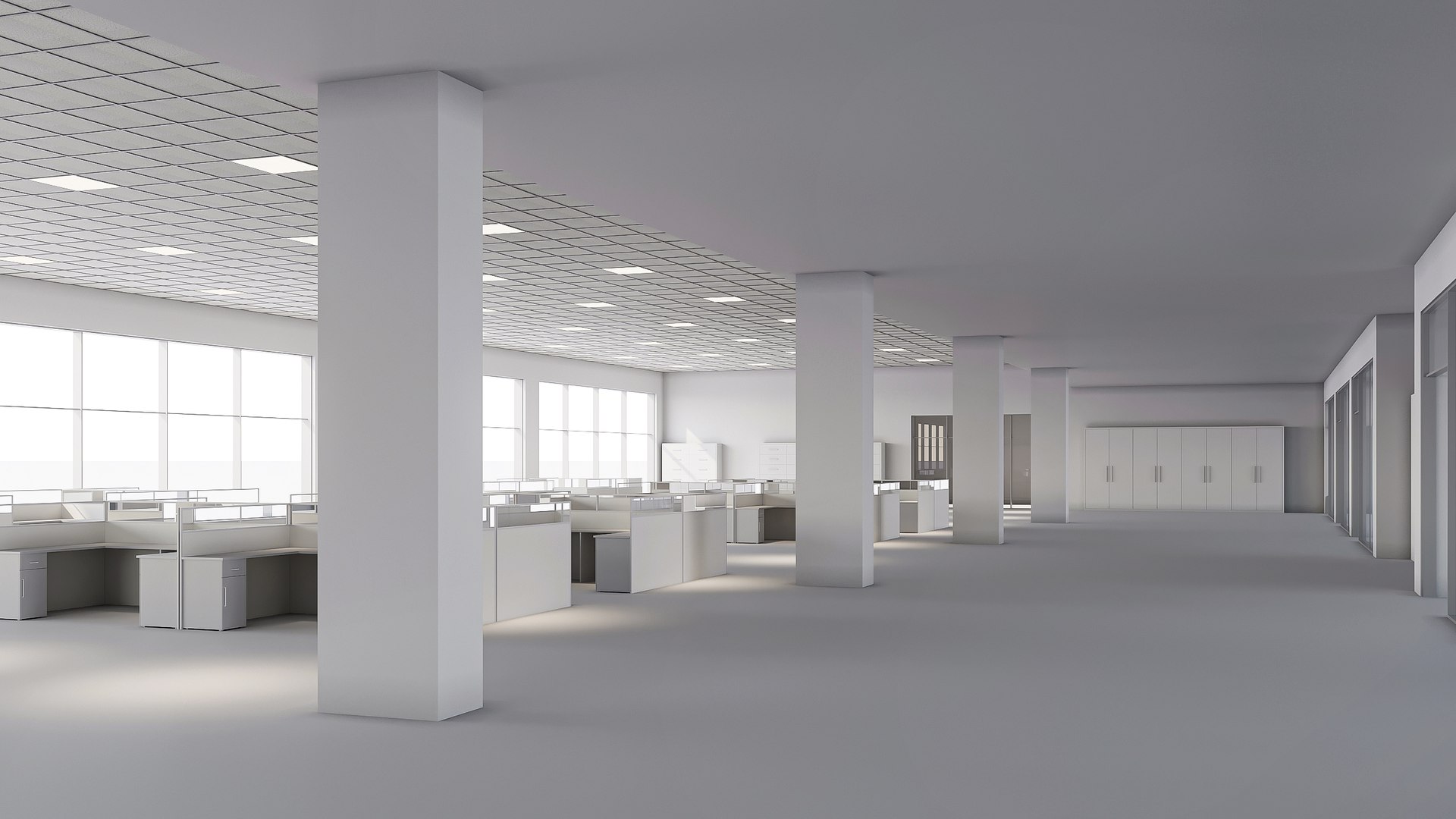 3D Low Poly Office Interior - TurboSquid 2094822