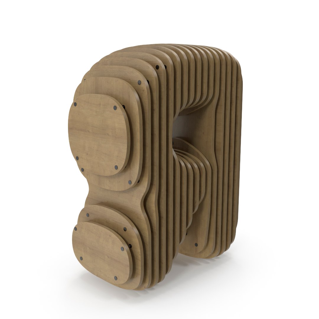 Wood Symbol R 3D Model - TurboSquid 1787168