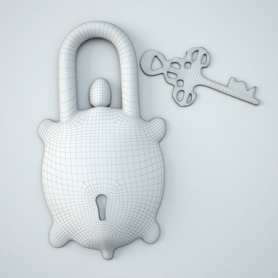 Vintage Brass India Turtle Lock 3D model - TurboSquid 2158128