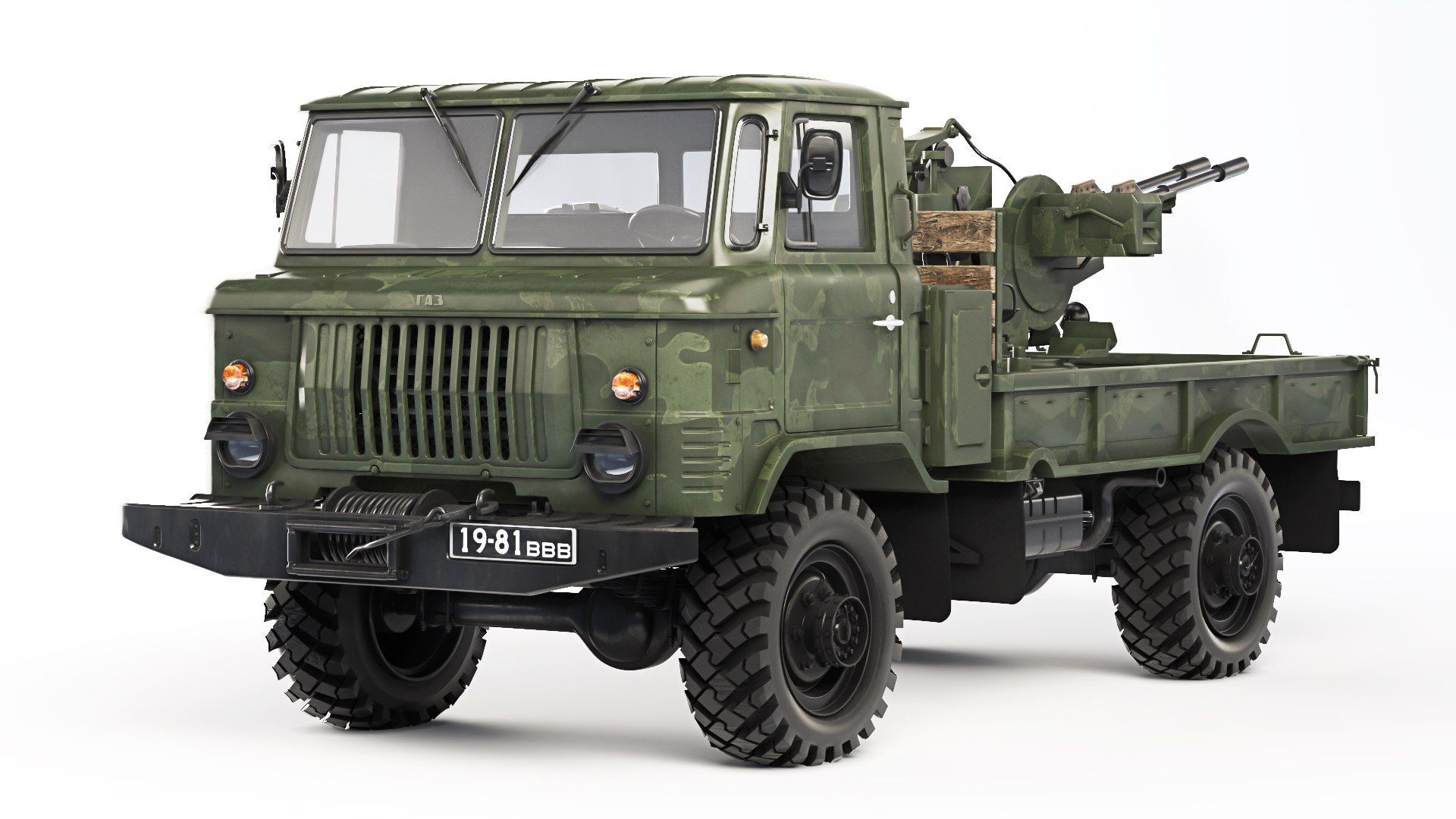 3D GAZ 66 With ZU-23-2 1970 - TurboSquid 1889050