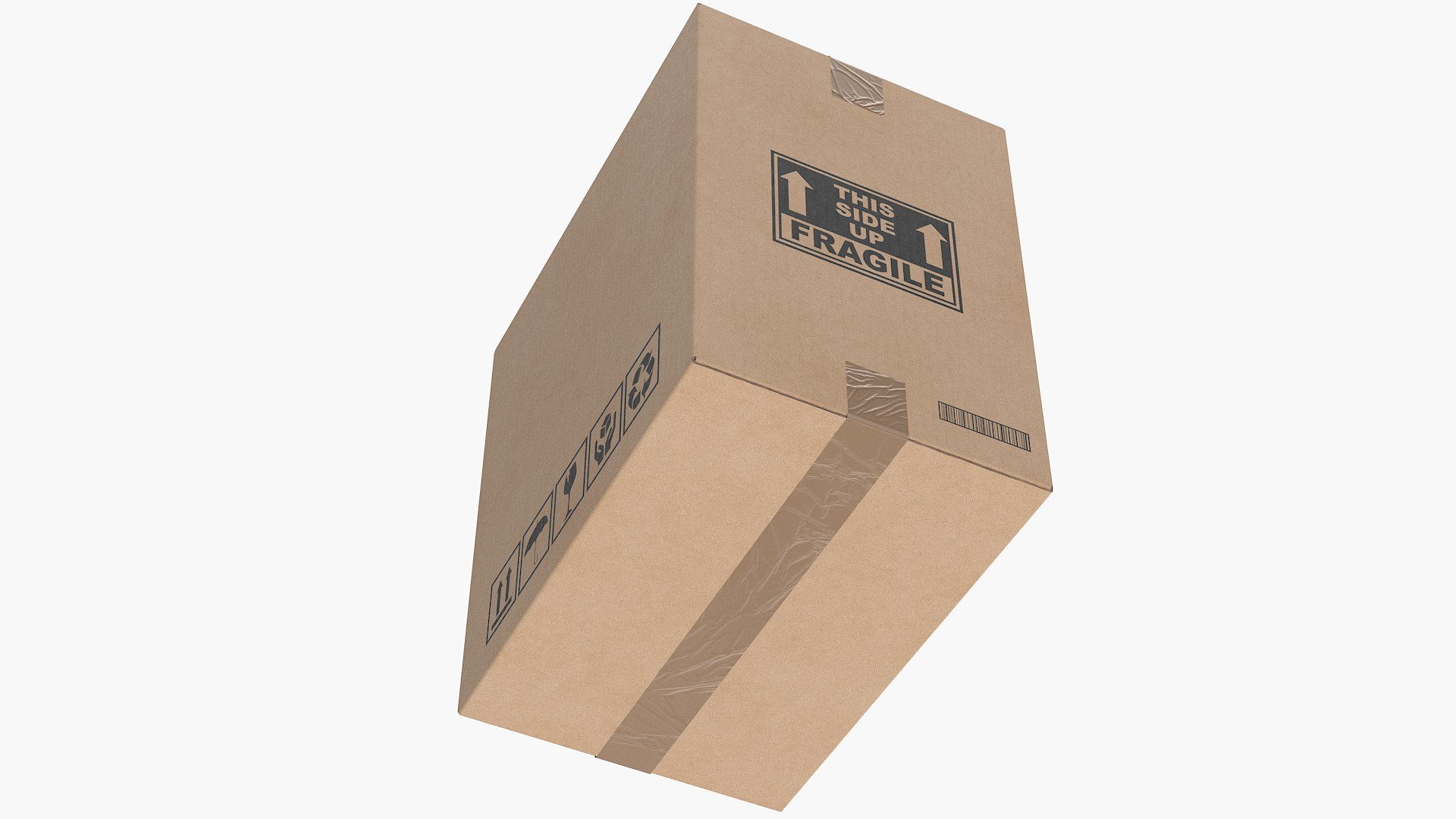 3D Cardboard Box 5 Closed - TurboSquid 2180081