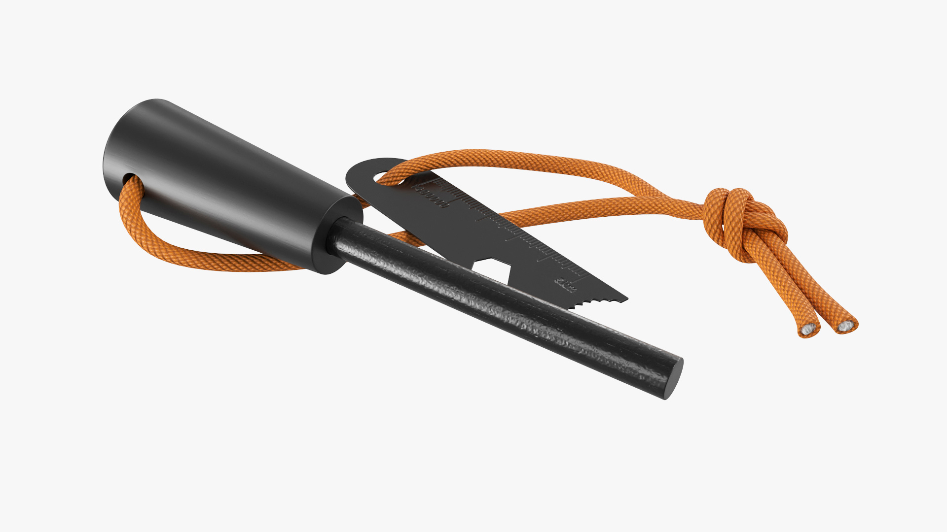 Black Ferro Rod With Survival Scraper 3D - TurboSquid 2438737