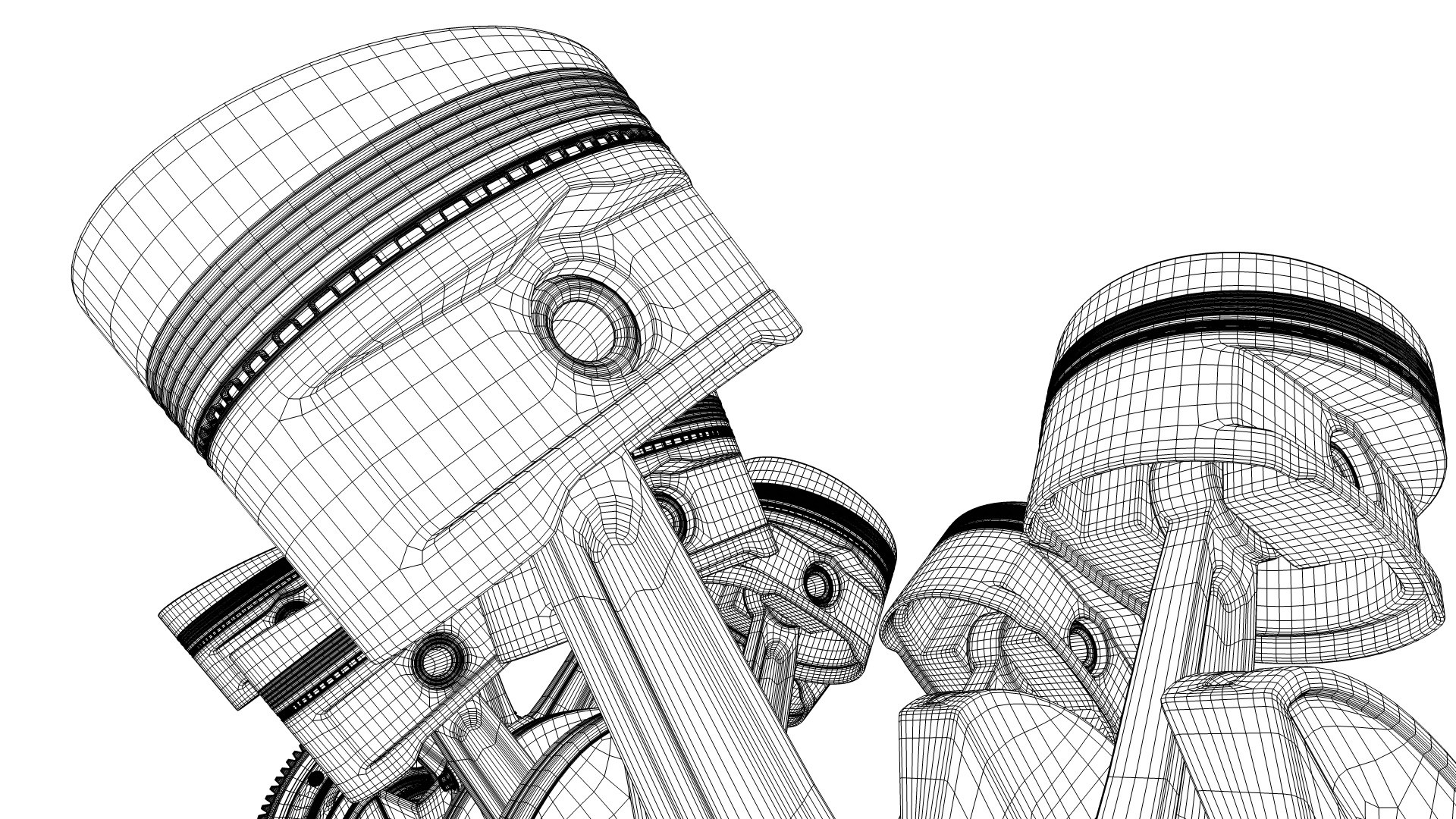 3D W12 Engine Working Animated - TurboSquid 1863631