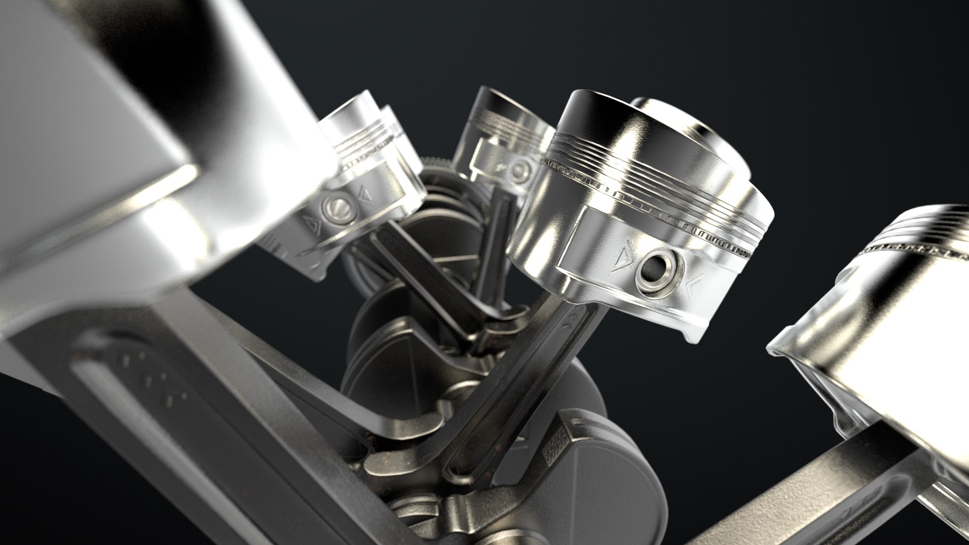 3D W12 Engine Working Animated - TurboSquid 1863631