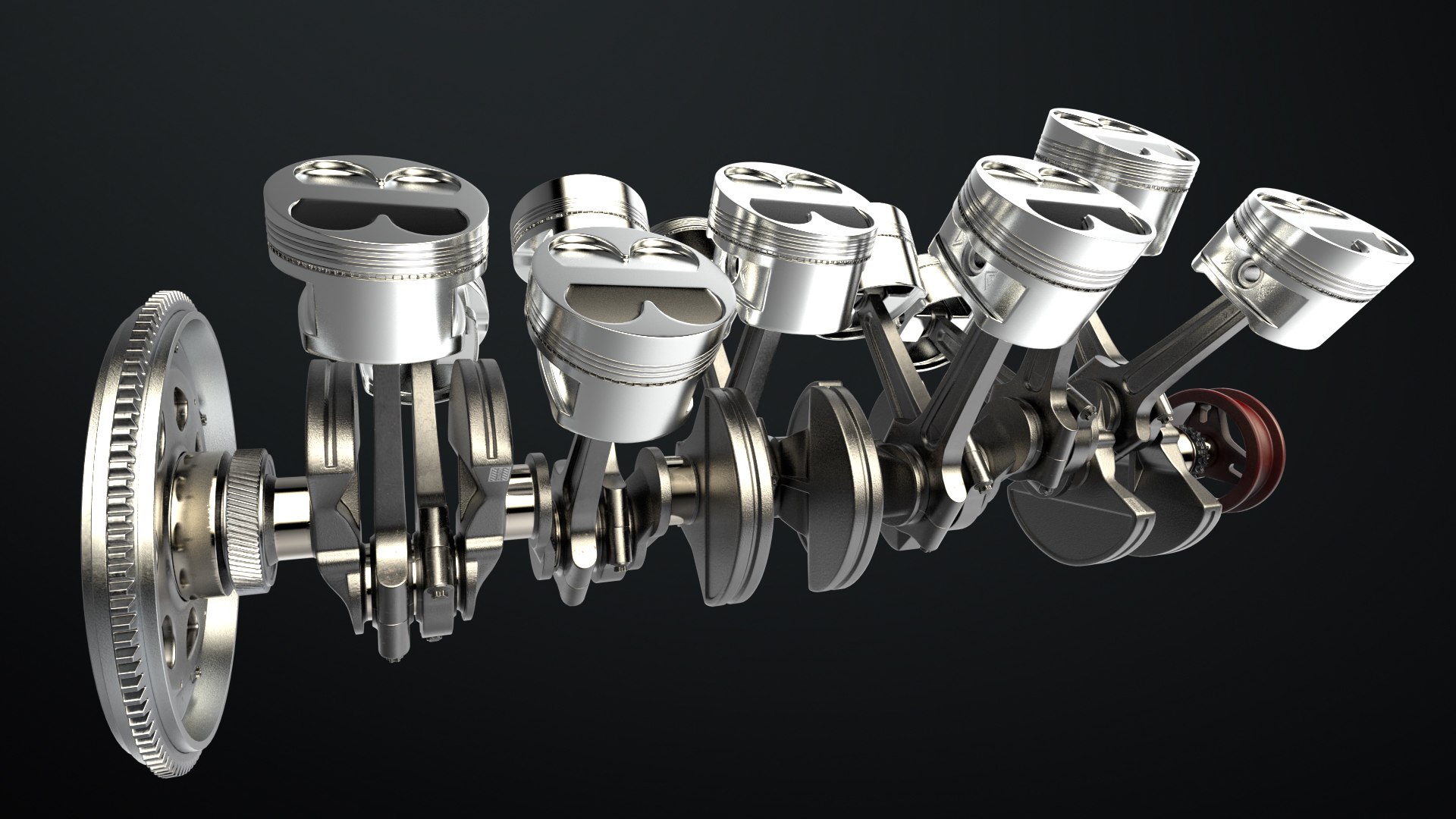3D W12 Engine Working Animated - TurboSquid 1863631