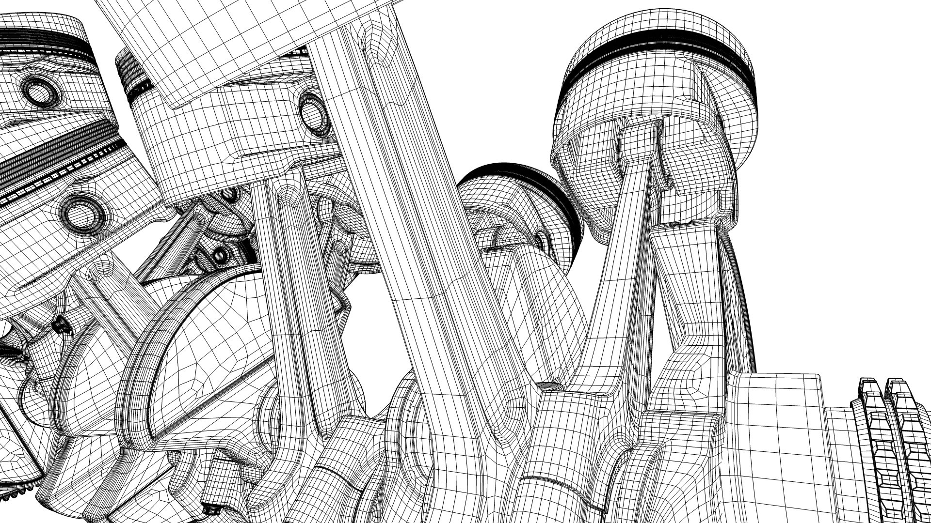 3D W12 Engine Working Animated - TurboSquid 1863631