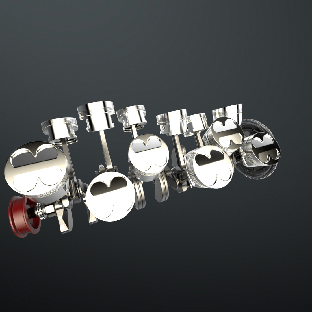 3D W12 Engine Working Animated - TurboSquid 1863631