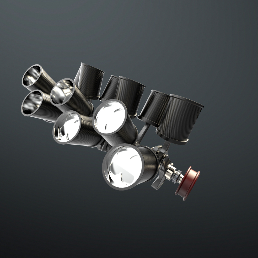 3D W12 Engine Working Animated - TurboSquid 1863631