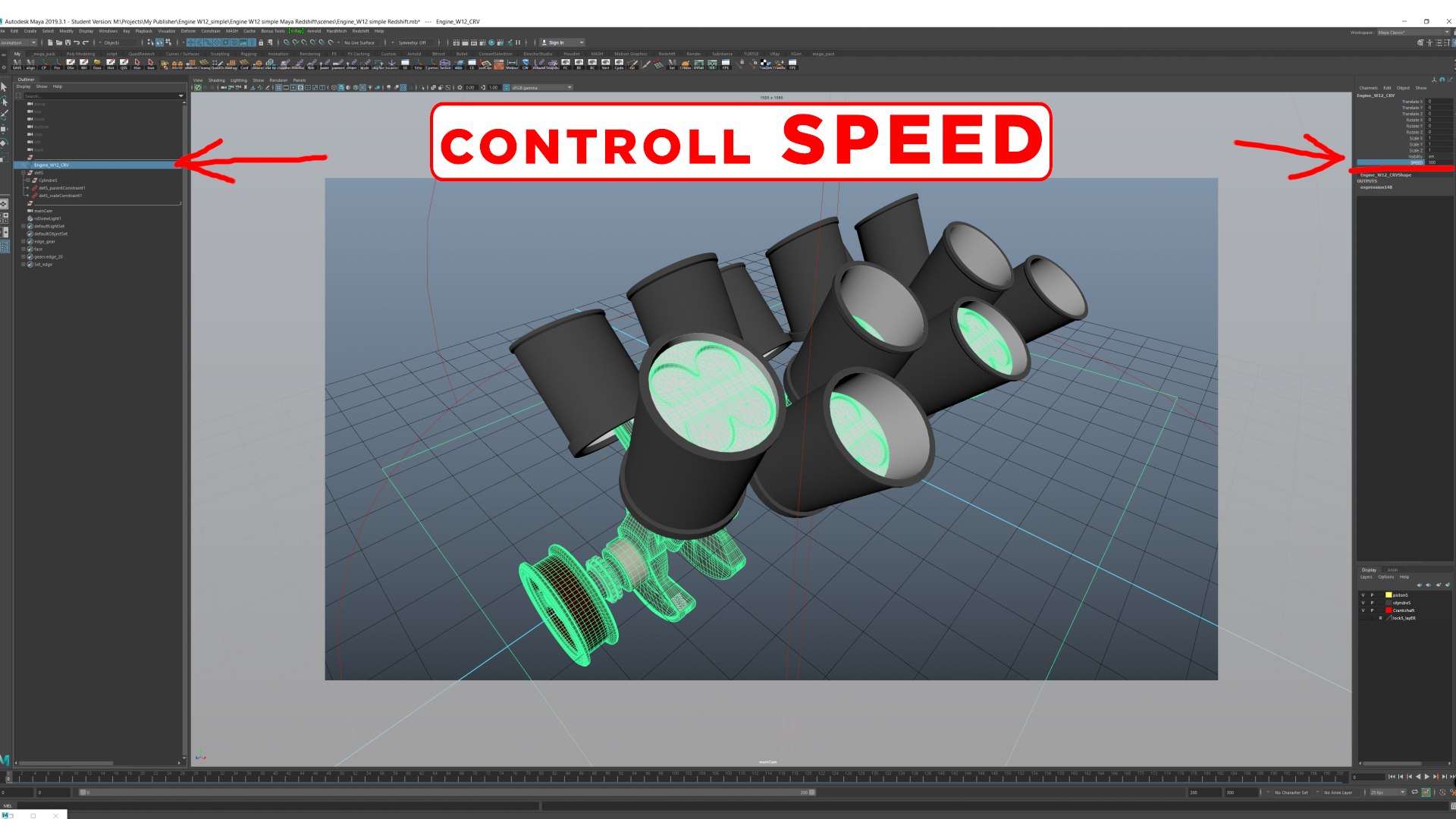 3D W12 Engine Working Animated - TurboSquid 1863631